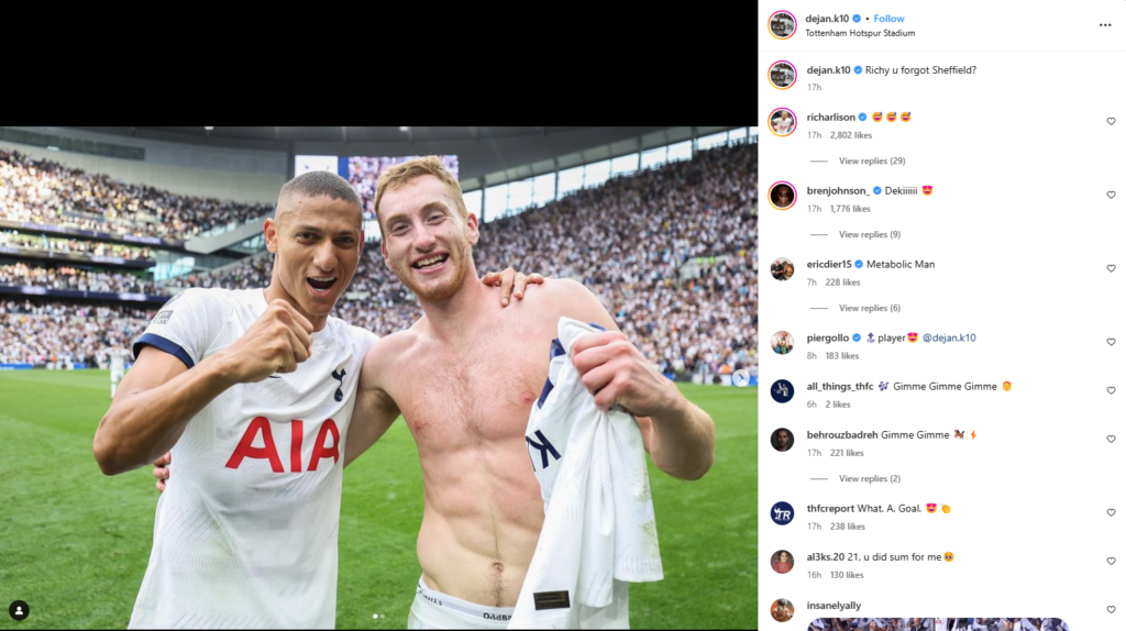 Tottenham players react as they complete stunning comeback against ...